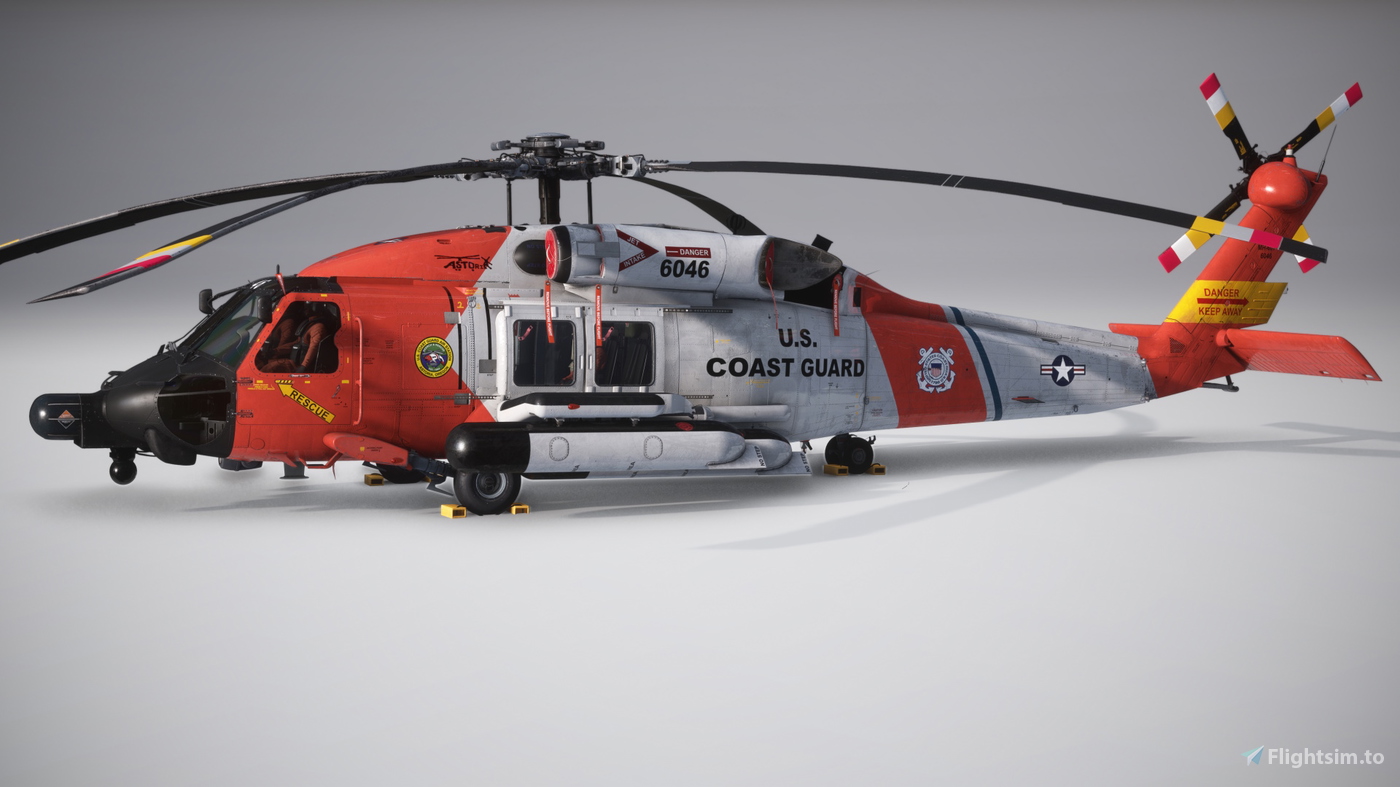 CGAS Astoria MH-60T Jayhawk 2 Livery Pack (Miltech MH-60) のために Microsoft Flight Simulator | MSFS