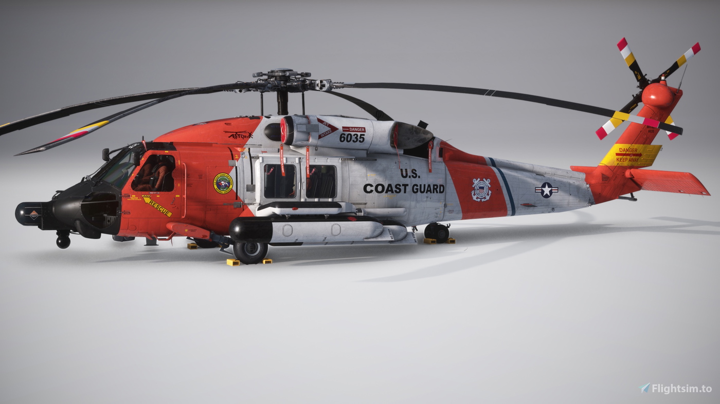 CGAS Astoria MH-60T Jayhawk 2 Livery Pack (Miltech MH-60) 对于 Microsoft Flight Simulator | MSFS