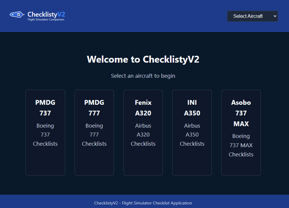 Checklisty V2 for Microsoft Flight Simulator | MSFS