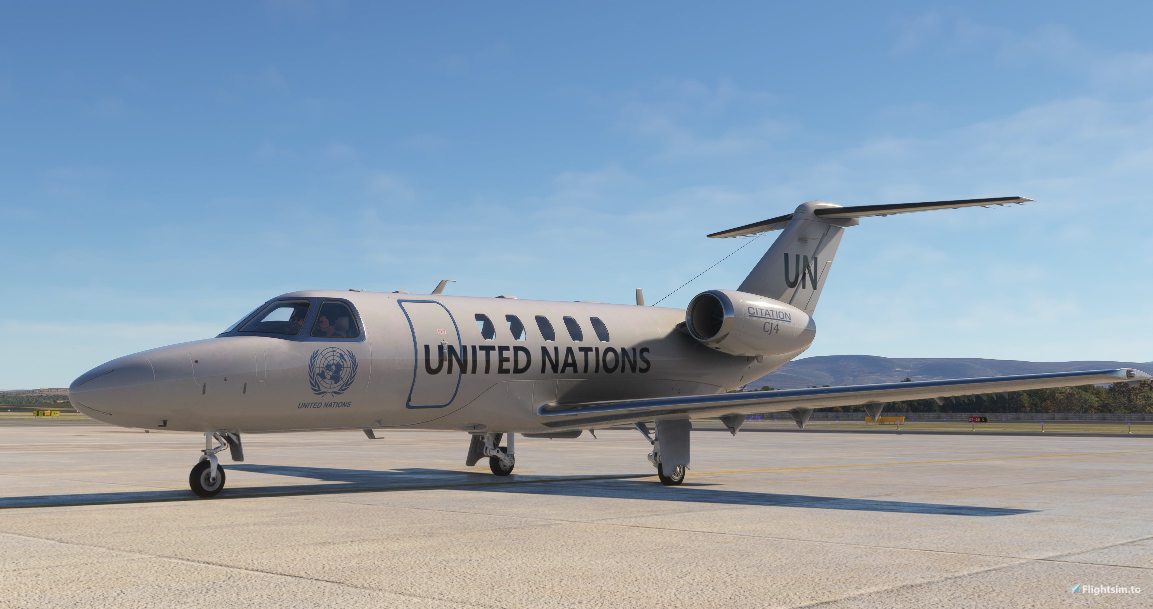CJ4 United Nations livery - MSFS Add-on - Flightsim.to