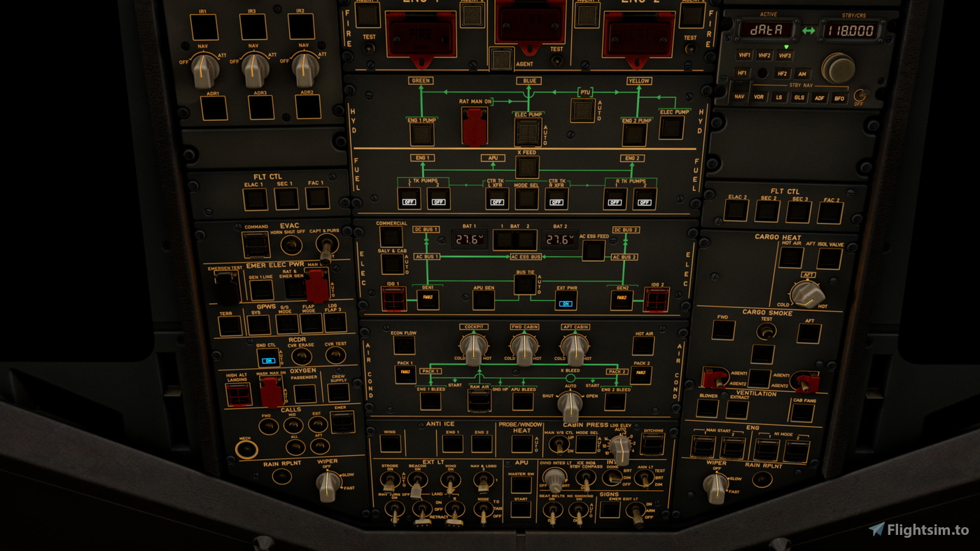 Cockpit Texture Remastered (Clean Version) // Made for --> Fenix A320 ...