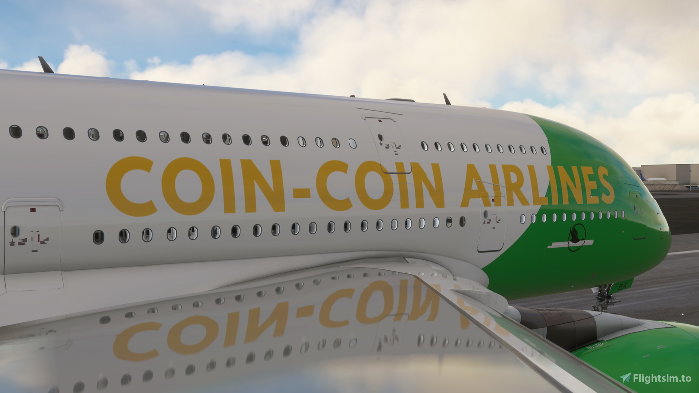 Coin Coin Airlines [F-ACBA] FBW A380X Clean and Dirty pour Microsoft ...