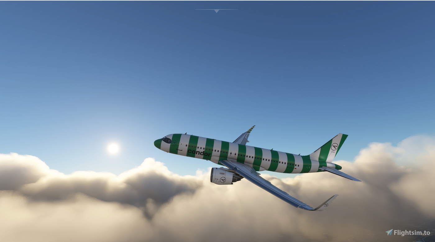 [A32NX] Condor A320Neo, green with cockpit mask pour Microsoft Flight ...