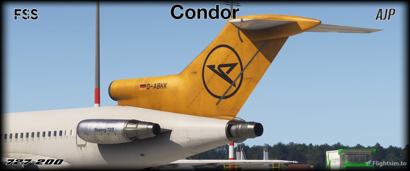 Condor Flugdienst - Grey - D-ABKK - Boeing 727-200 voor Microsoft ...