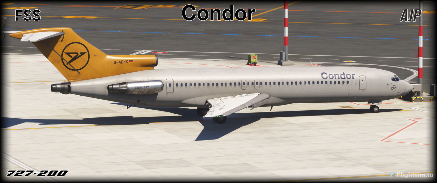 Condor Flugdienst - Grey - D-ABKK - Boeing 727-200 voor Microsoft ...