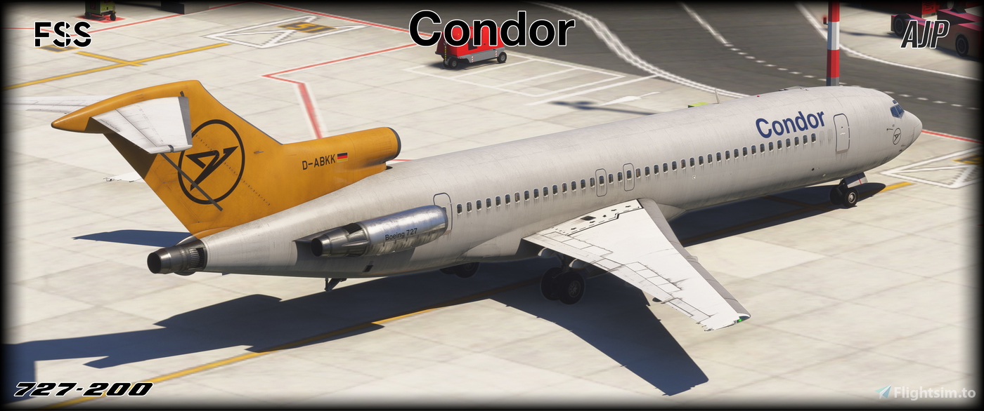 Condor Flugdienst - Grey - D-ABKK - Boeing 727-200 для Microsoft Flight ...