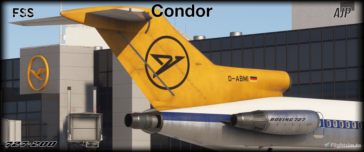Condor Flugdienst - Retro - D-ABMI - Boeing 727-200 for Microsoft ...