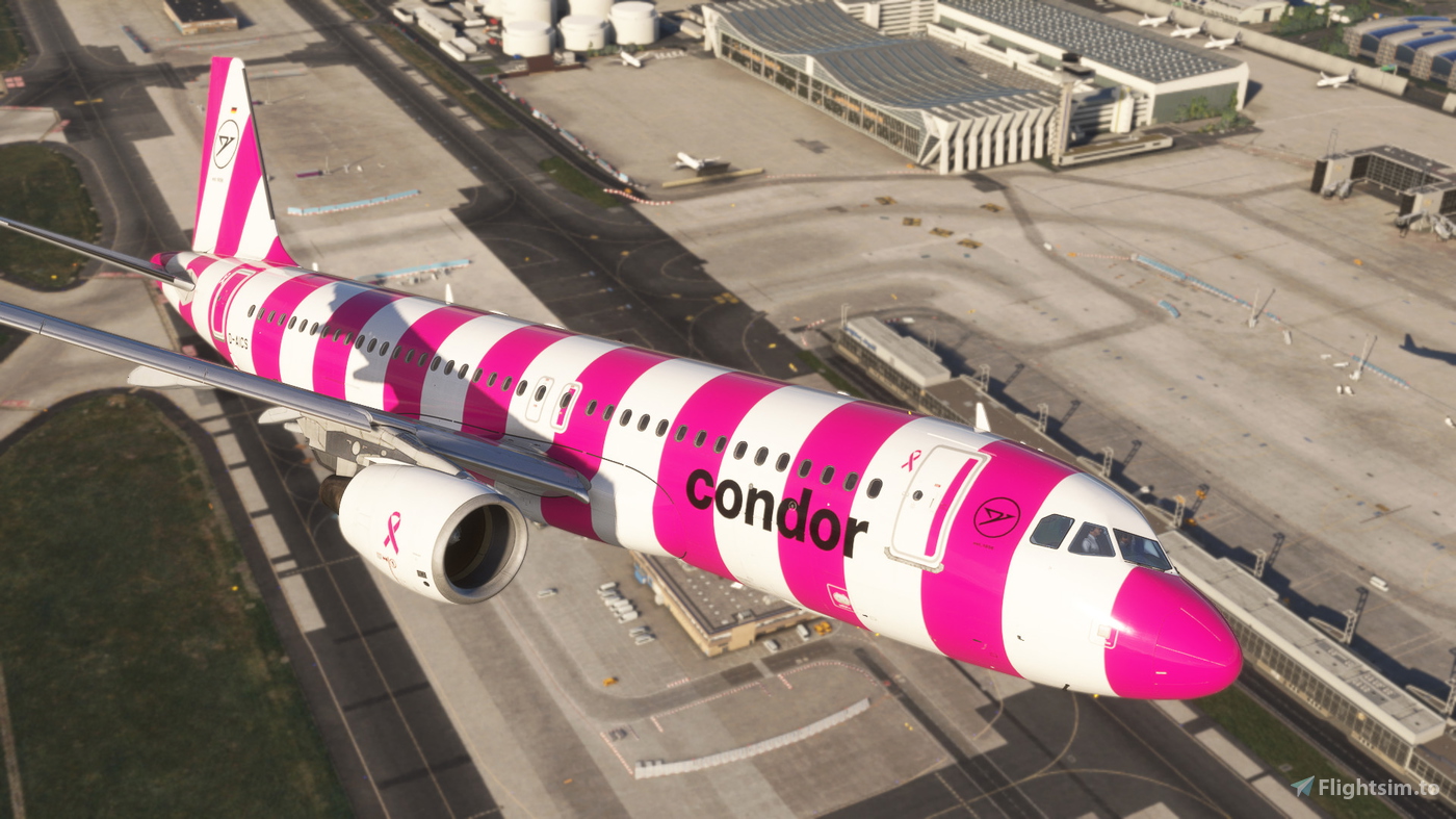BFU READY! Condor Flugdienst D-AICS PINK EDITION 8K + 4K w/ Cabin FENIX ...