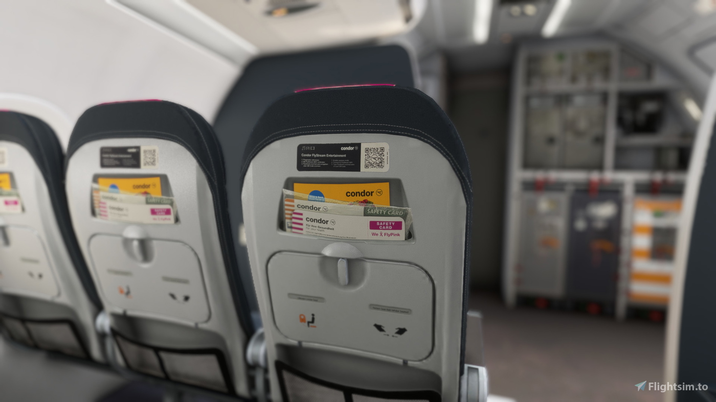 BFU READY! Condor Flugdienst D-AICS PINK EDITION 8K + 4K w/ Cabin FENIX ...