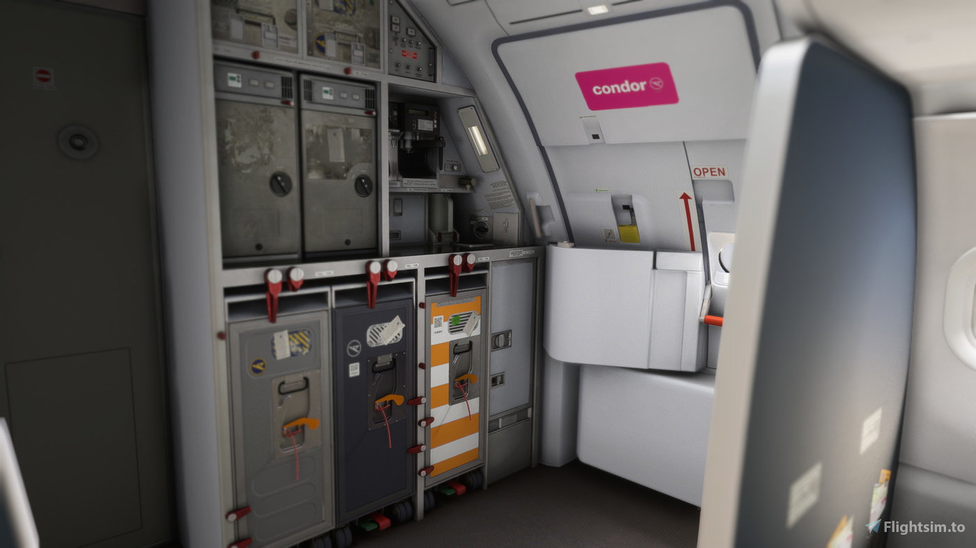 BFU READY! Condor Flugdienst D-AICS PINK EDITION 8K + 4K w/ Cabin FENIX ...