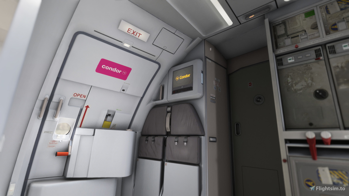 BFU READY! Condor Flugdienst D-AICS PINK EDITION 8K + 4K w/ Cabin FENIX ...