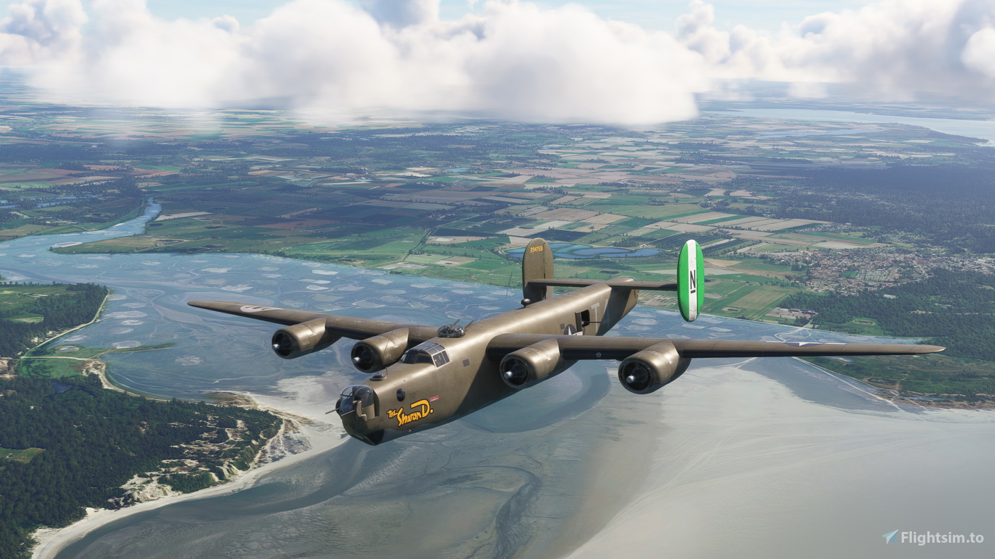 Consolidated B-24 Liberator 489th BG "Sharon D" per Microsoft Flight ...