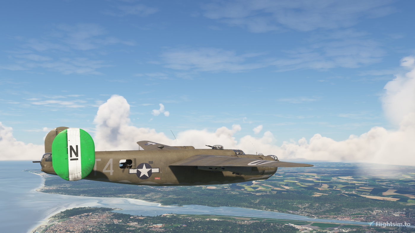 Consolidated B-24 Liberator 489th BG "Sharon D" per Microsoft Flight ...