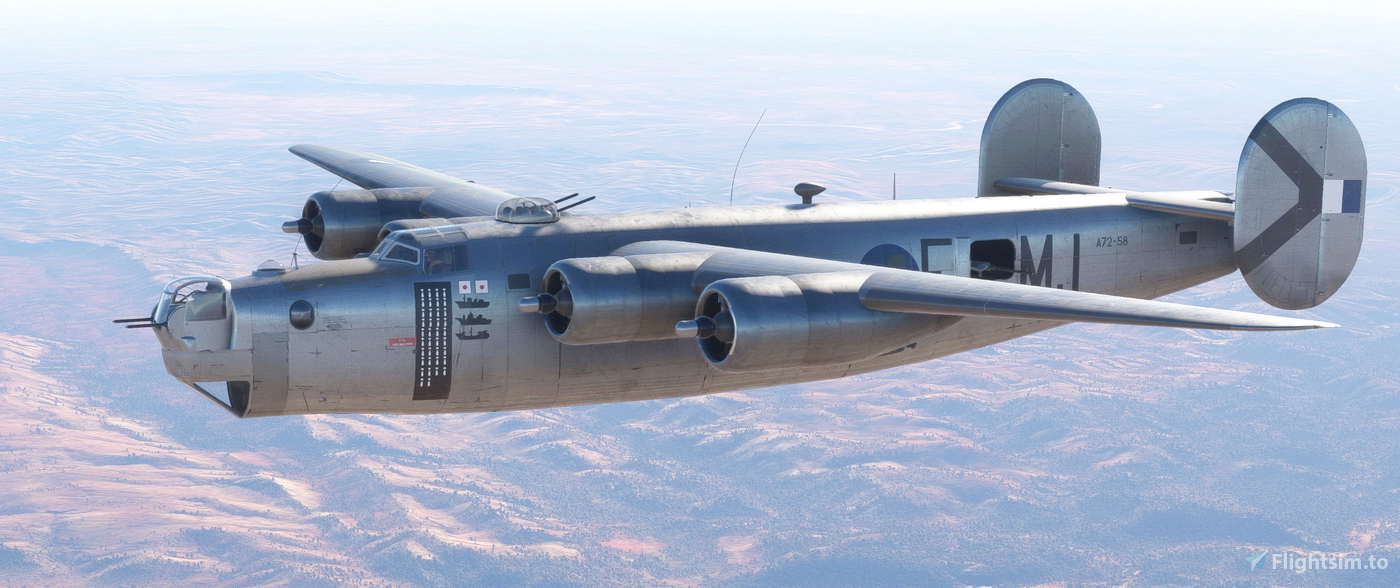 Consolidated B-24 Liberator RAAF A72-58 MJ-E "Penelope II" for Microsoft Flight Simulator | MSFS