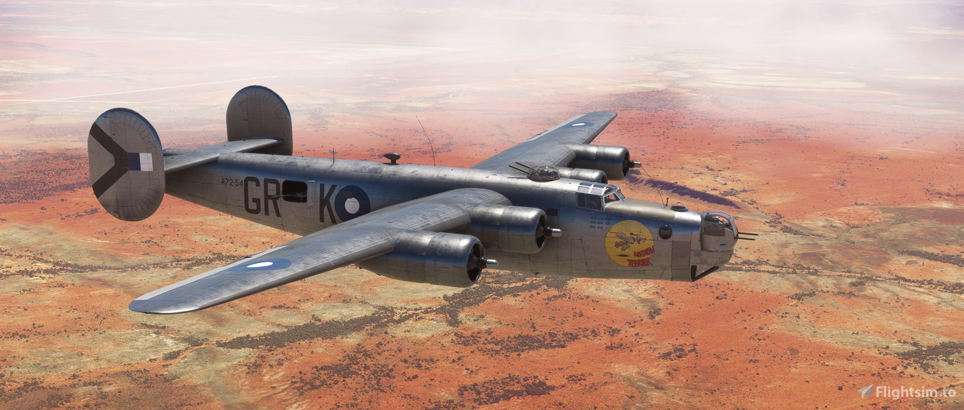 Consolidated B-24 RAAF 24 Sqn "Northern Terrier" voor Microsoft Flight ...