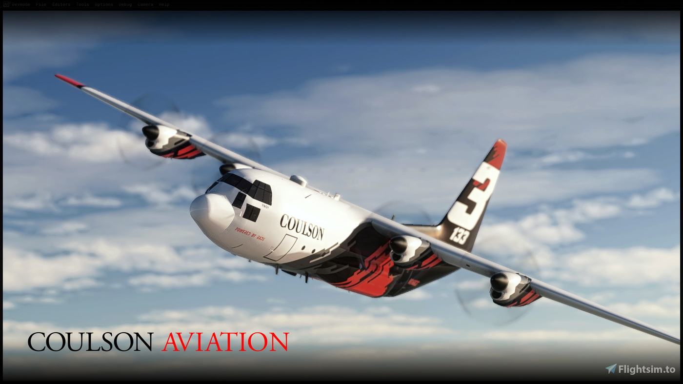 Coulson & Unical C-130 | N140CG | 8K for Microsoft Flight Simulator | MSFS