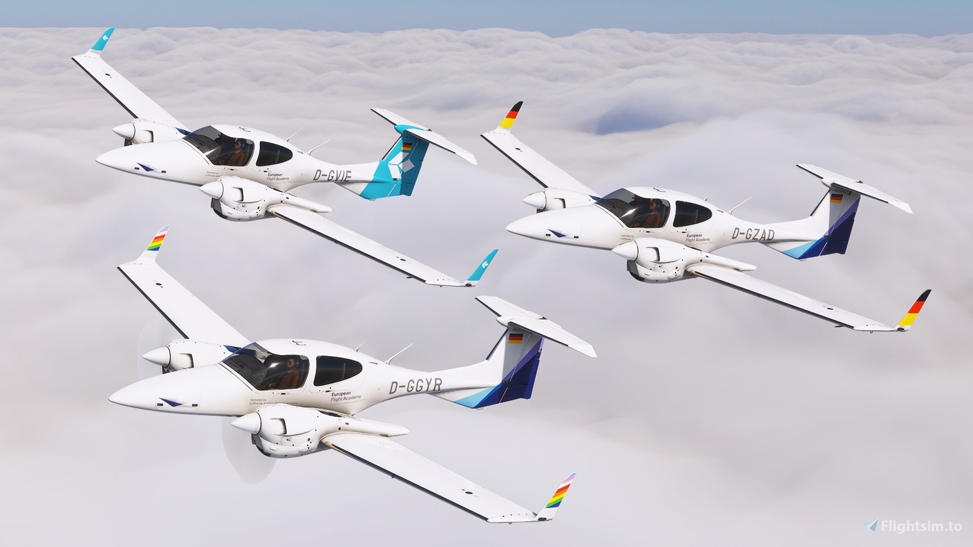 COWS DA-42 VI | European Flight Academy mini fleet pack V2 para Microsoft Flight Simulator | MSFS