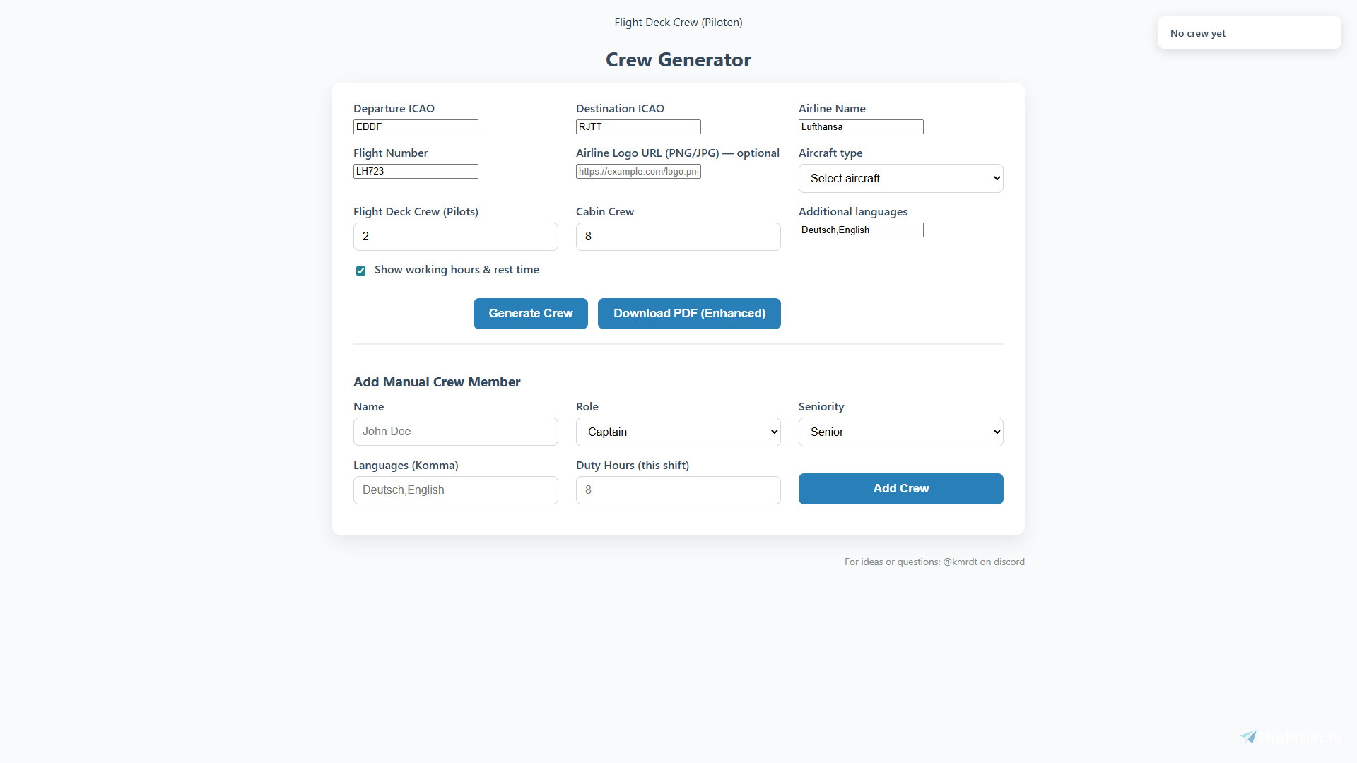 Crew Manifest Generator - MSFS Add-on - Flightsim.to