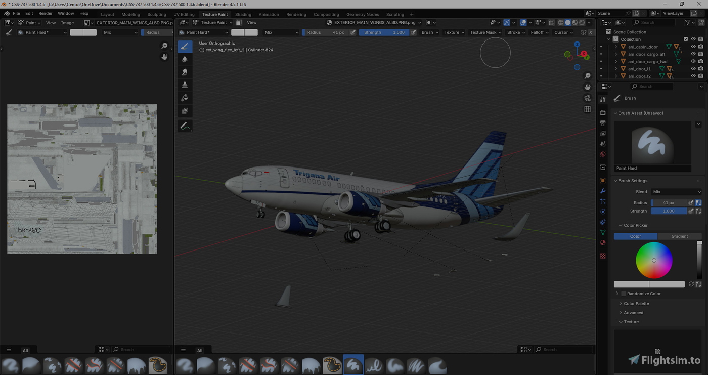 CSS 737-500 Trigana Air PK-YSC для Microsoft Flight Simulator | MSFS