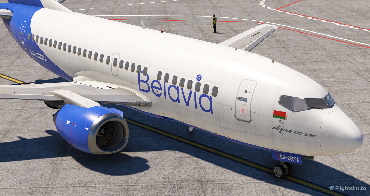 CSS Boeing 737-500 | Belavia (New colors) | EW-290PA | 4K 对于 Microsoft ...