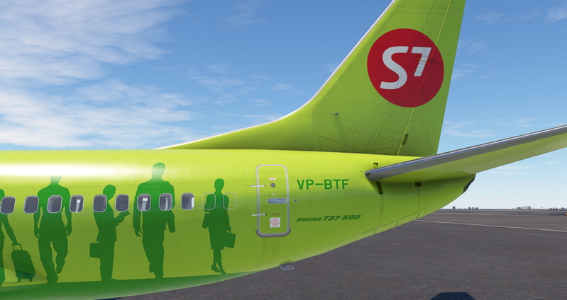 CSS Boeing 737-500 | S7 Airlines | VP-BTF | 4K for Microsoft Flight ...
