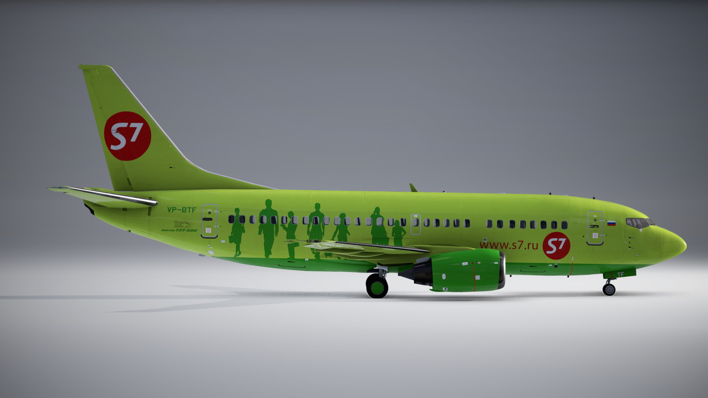 CSS Boeing 737-500 | S7 Airlines | VP-BTF | 4K for Microsoft Flight ...