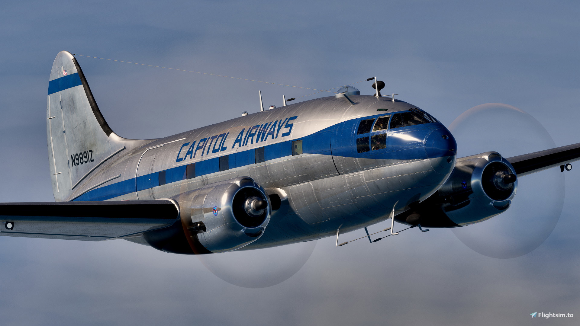 Curtiss C-46 - Capitol Airlines - MSFS Add-on - Flightsim.to
