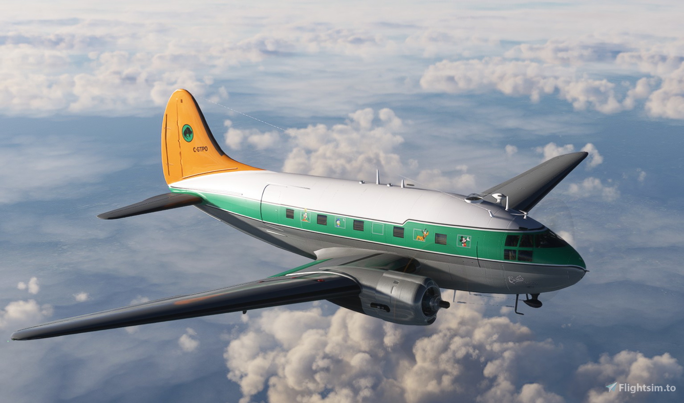 Curtiss C-46 Commando - C-GTPO Livery for Microsoft Flight Simulator | MSFS