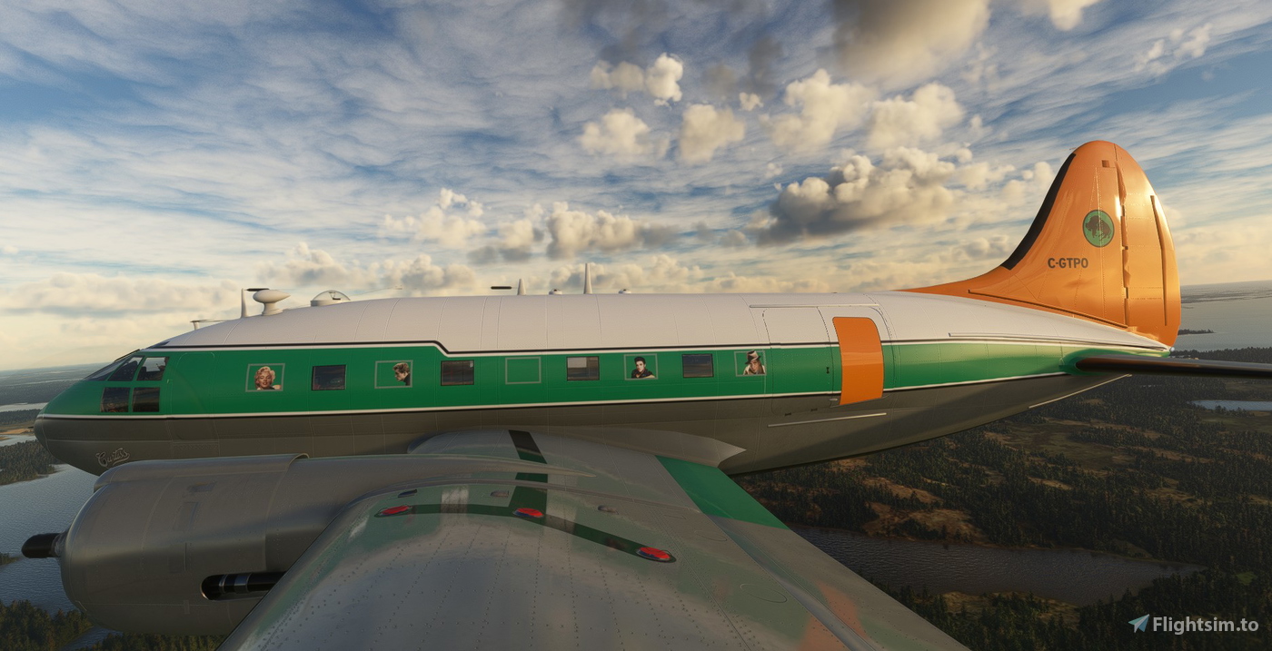 Curtiss C-46 Commando - C-GTPO Livery for Microsoft Flight Simulator | MSFS