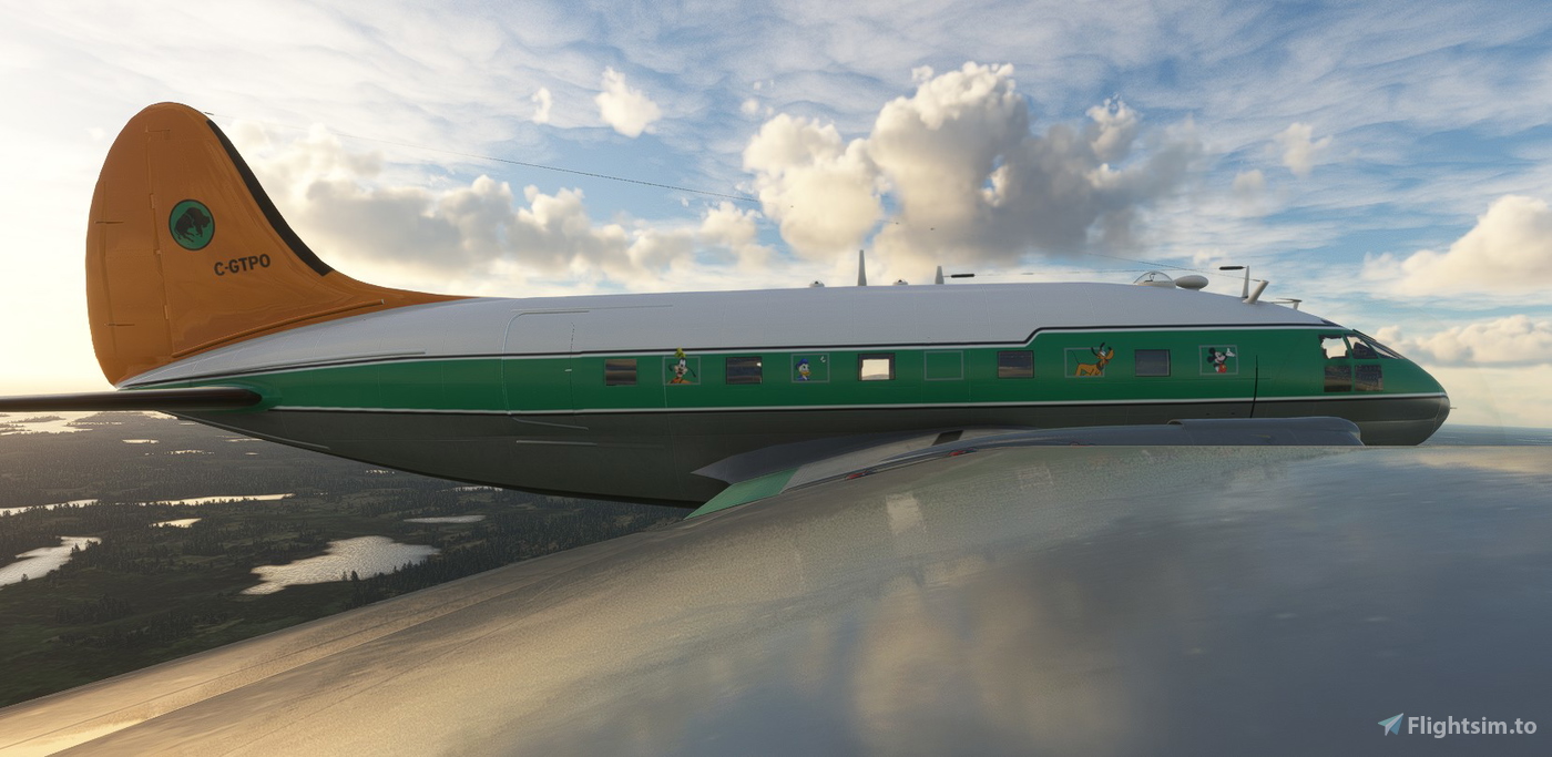 Curtiss C-46 Commando - C-GTPO Livery for Microsoft Flight Simulator | MSFS