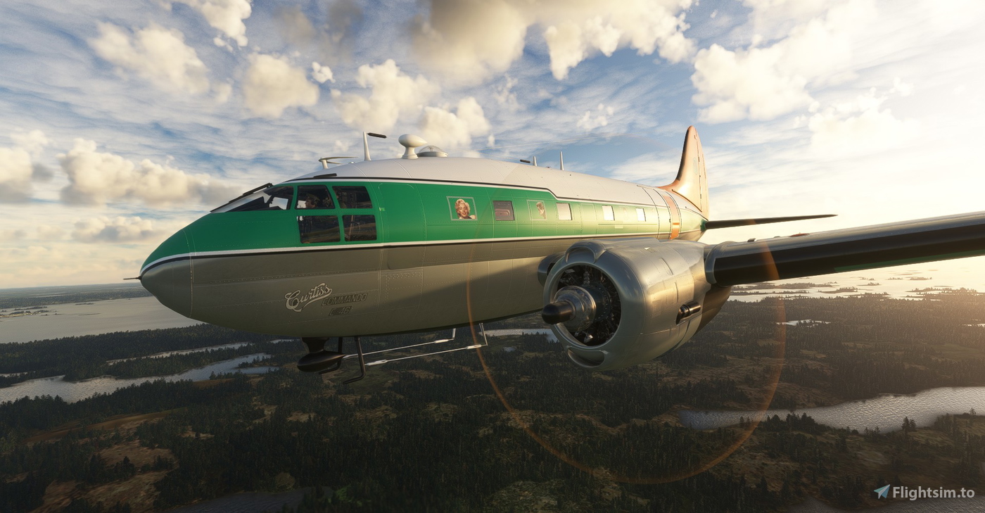 Curtiss C-46 Commando - C-GTPO Livery for Microsoft Flight Simulator | MSFS