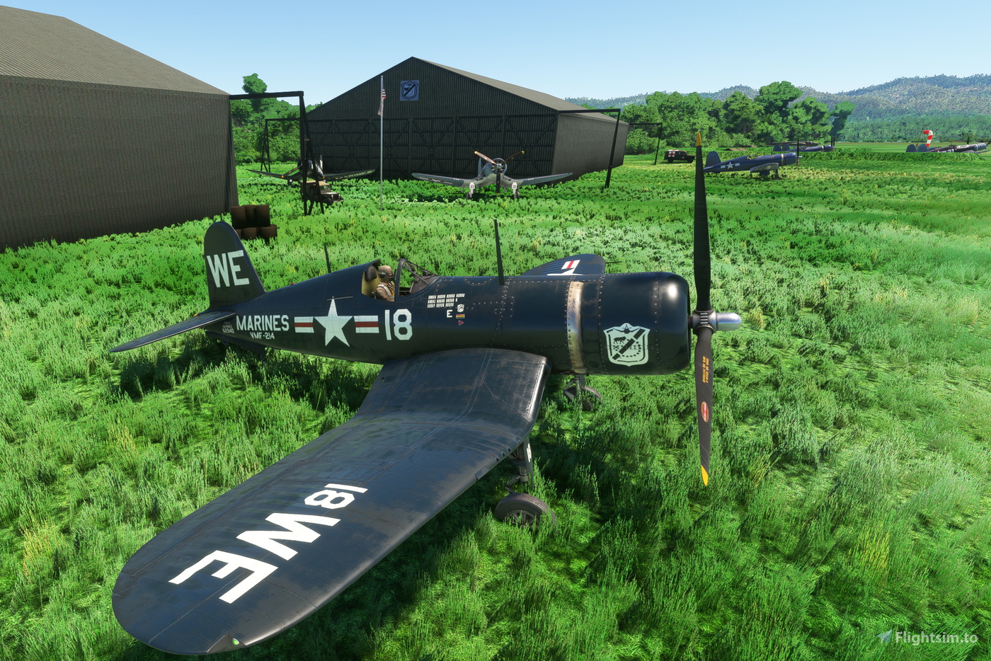 Custom WWII Airfield: AGBA V.2 VF214 Black Sheep Squadron for Microsoft Flight Simulator | MSFS