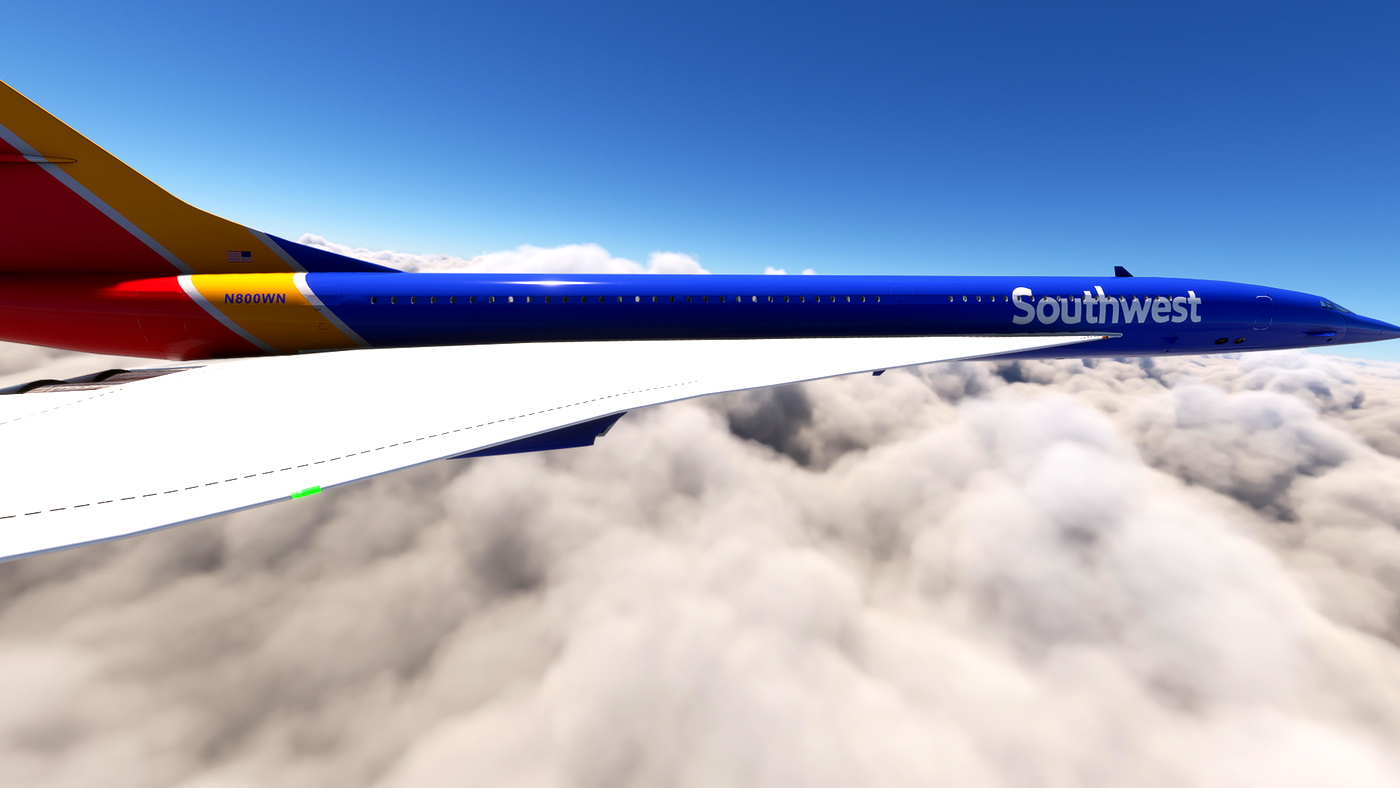 DC Designs Concorde Southwest Airlines (N800WN - Fictional) for ...