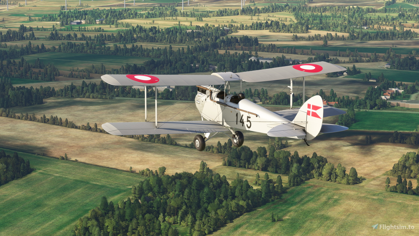 de Havilland DH-60 Gipsy Moth Danish Naval Air Service #145 for Microsoft Flight Simulator | MSFS