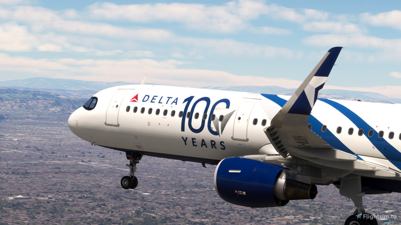 Delta "100 Years" | N589DT | Fenix A321 CFM SL | 4K til Microsoft Flight Simulator | MSFS