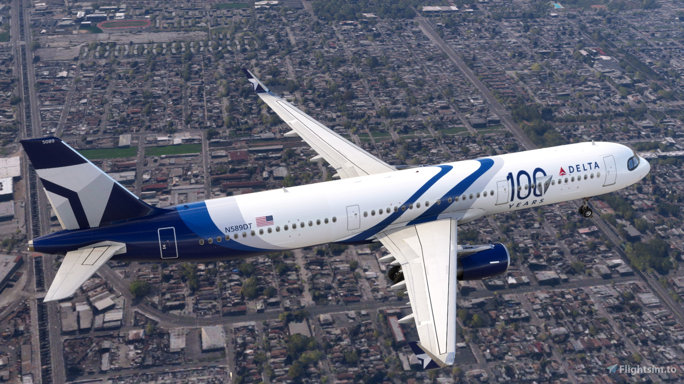 Delta "100 Years" | N589DT | Fenix A321 CFM SL | 4K för Microsoft ...