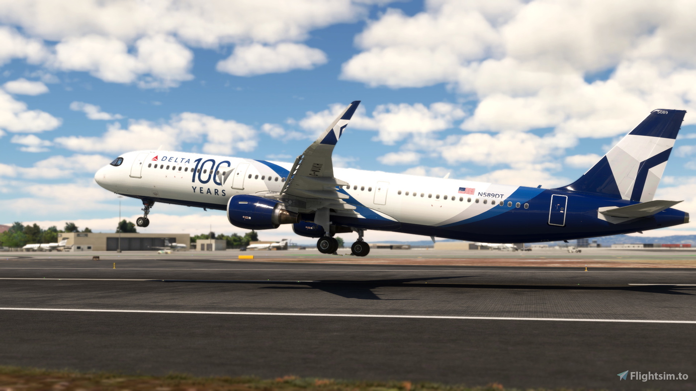 Delta "100 Years" | N589DT | Fenix A321 CFM SL | 4K pour Microsoft Flight Simulator | MSFS