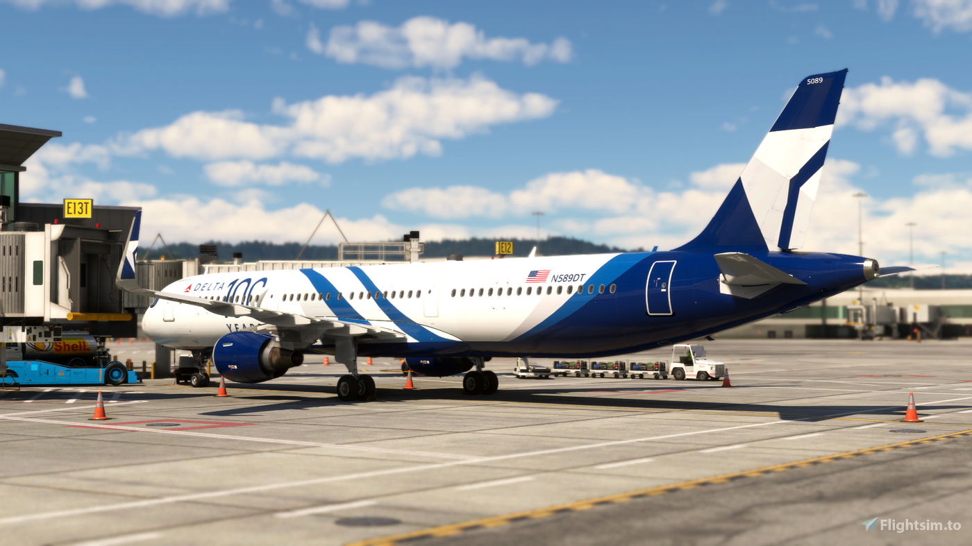 Delta "100 Years" | N589DT | Fenix A321 CFM SL | 4K 对于 Microsoft Flight Simulator | MSFS