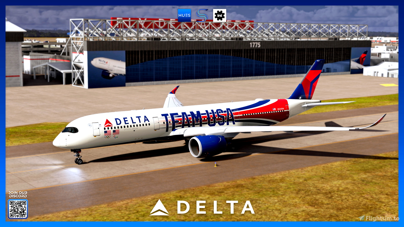 Delta Air Lines N521DN 'Team USA' w/ Cabin | iniBuilds A350 | 8K & 4K ...
