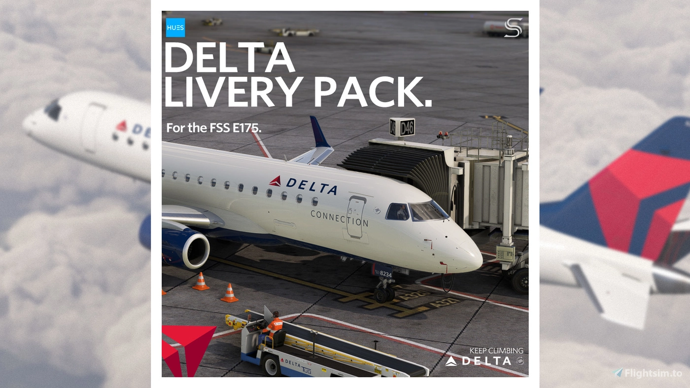 Delta Connection Livery Pack | FSS E175 | 8K for Microsoft Flight ...