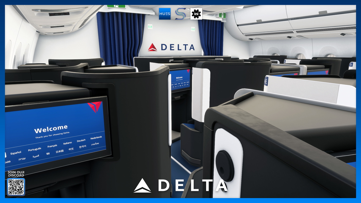 Delta Air Lines Livery Pack w/ Cabin | iniBuilds A350 | Smart Decals за ...