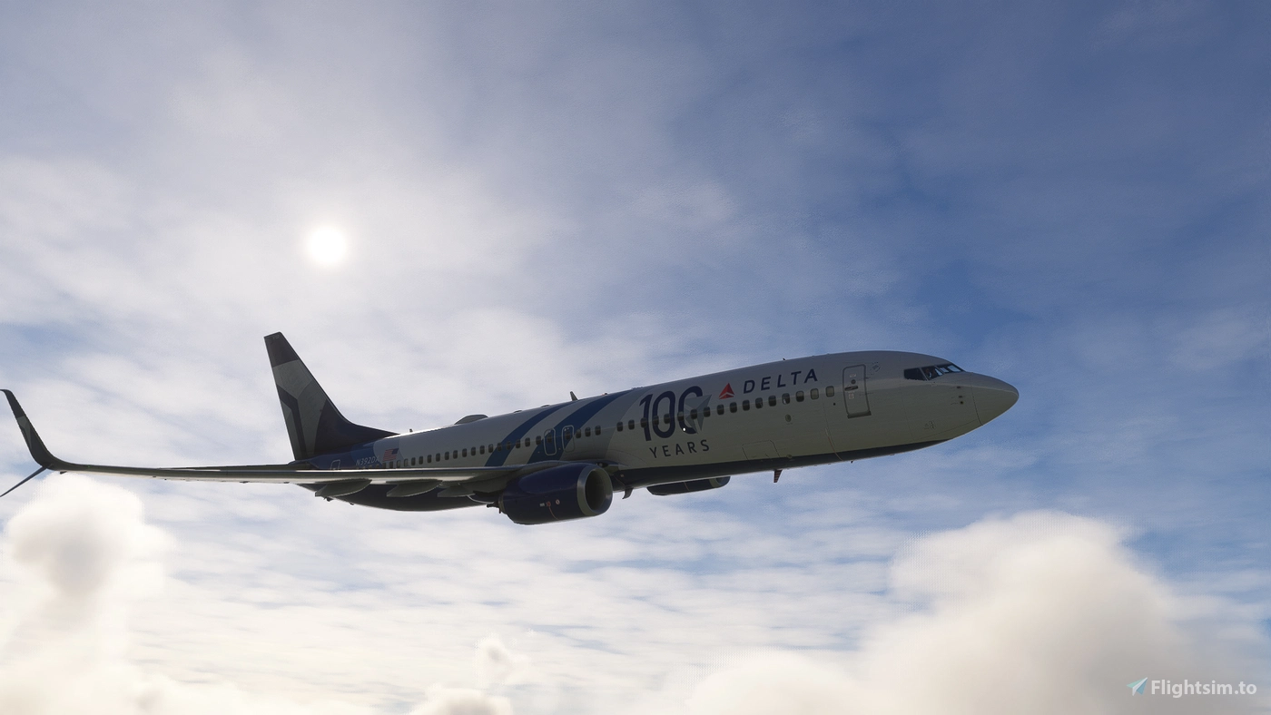 Delta Airlines 100 Yrs Pmdg 737 800ssw Para Microsoft Flight