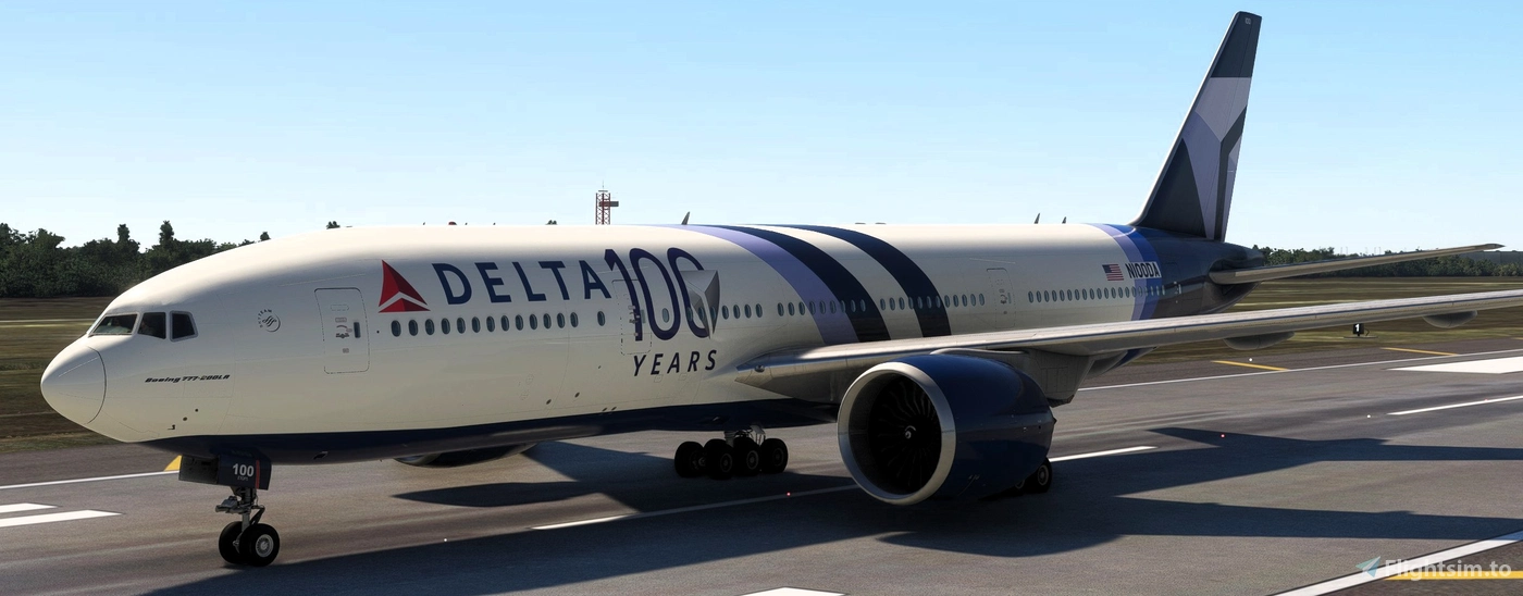 Delta Airlines 100th Anniversary 777-200LR pour Microsoft Flight ...