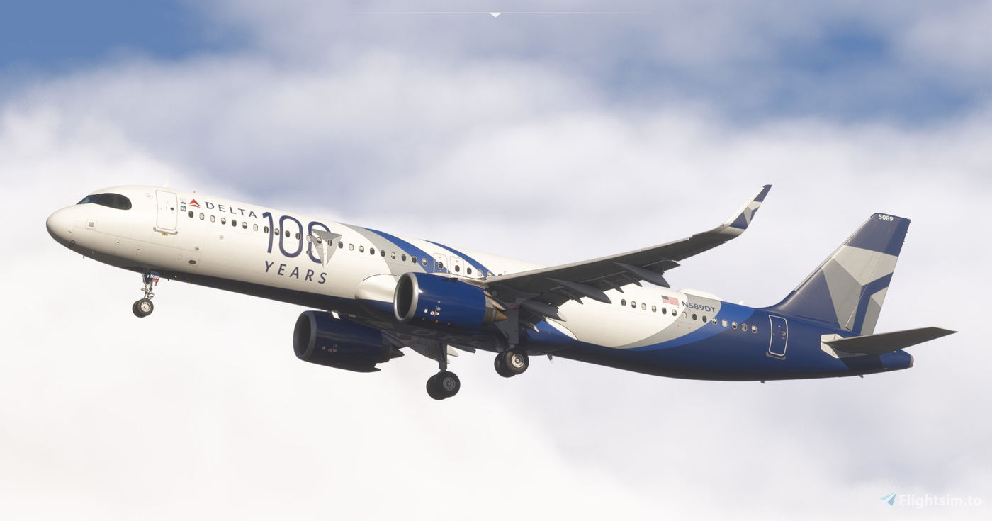 Delta Airlines N589DT "100 Years" | iniBuilds A321LR | 8K w/cabin for ...