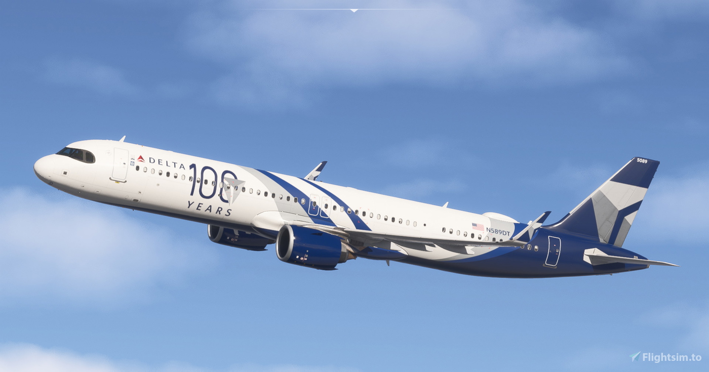 Delta Airlines N589DT "100 Years" | iniBuilds A321LR | 8K w/cabin for ...