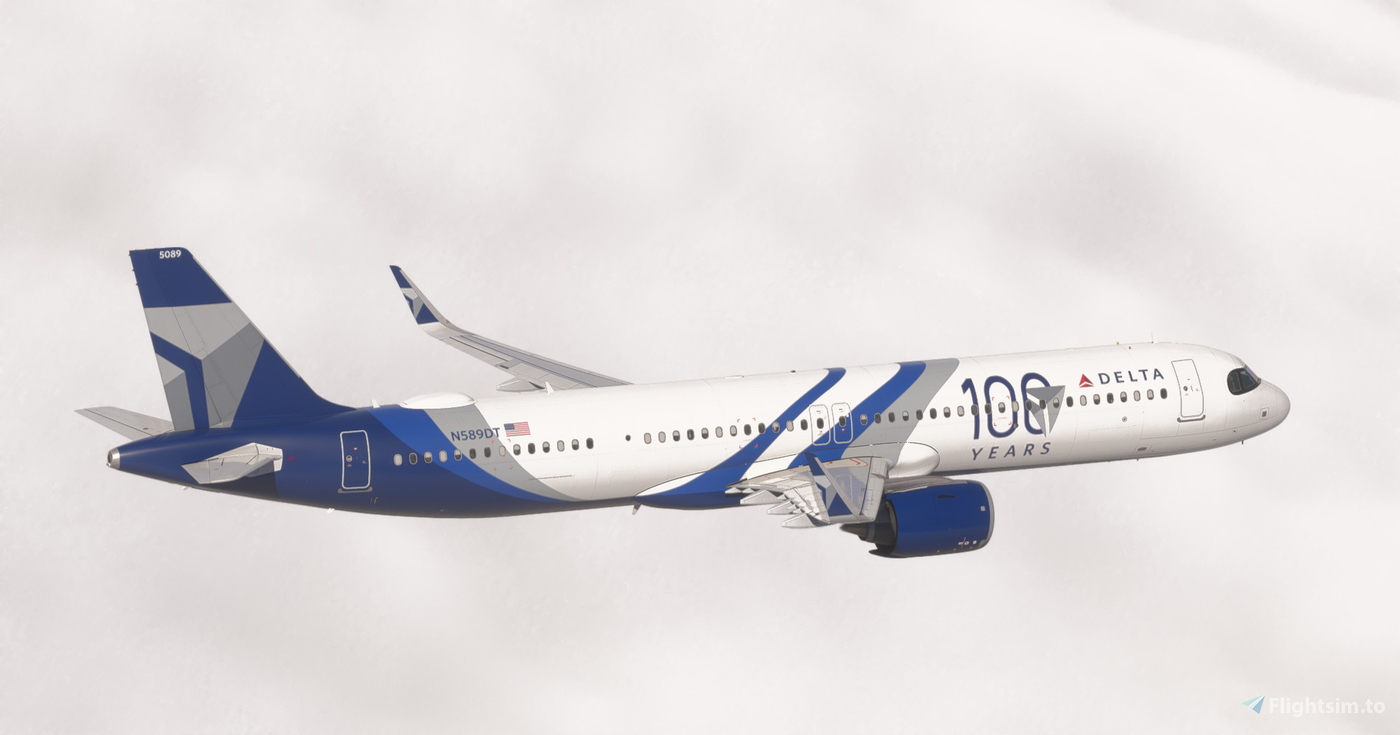 Delta Airlines N589DT "100 Years" | iniBuilds A321LR | 8K w/cabin for ...