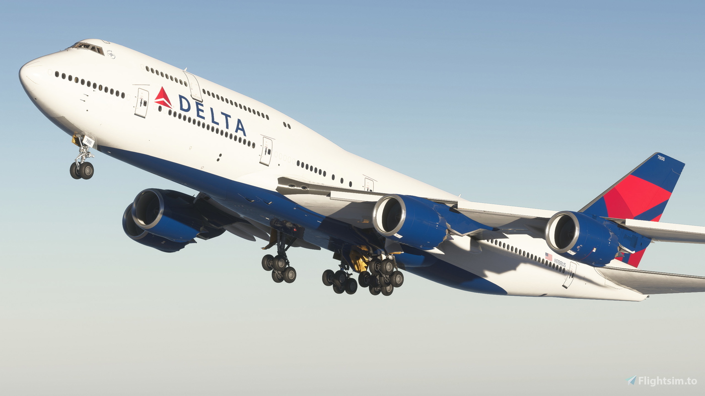 Delta Airlines N788US Fictional Boeing 747-8i -8K for Microsoft Flight ...