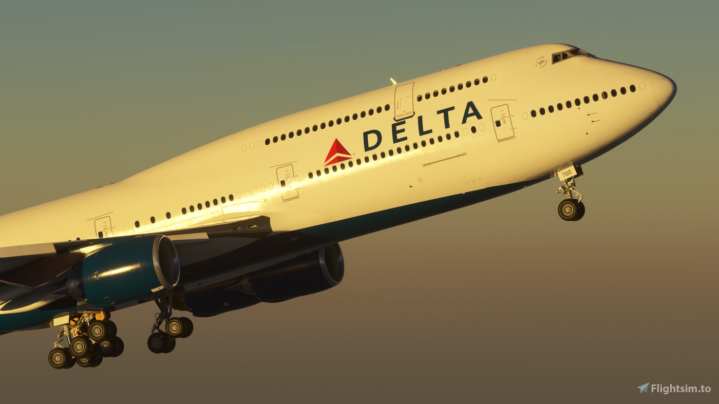 Delta Airlines N788US Fictional Boeing 747-8i -8K for Microsoft Flight ...