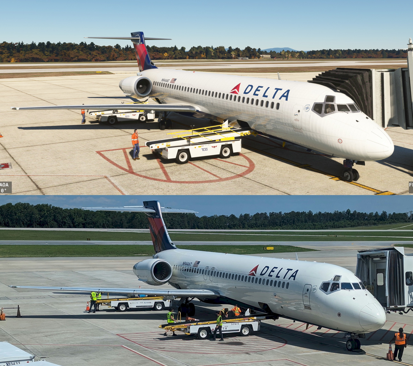 Delta Boeing 717 N944AT with Custom Photo-Based Wing Art para Microsoft ...