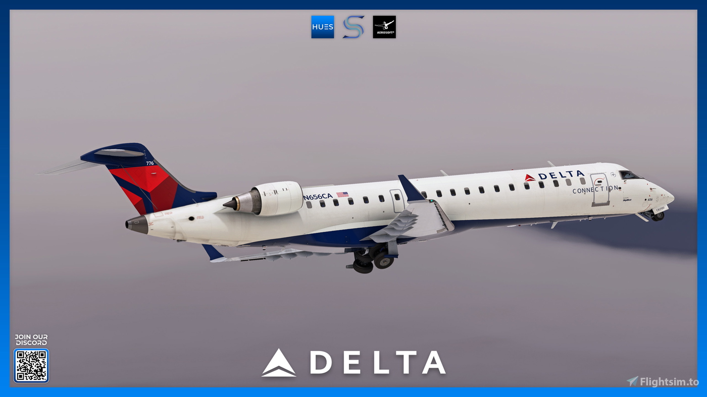 Delta Connection Livery Pack | Aerosoft CRJ 550 & 700 V2 | 4K for ...